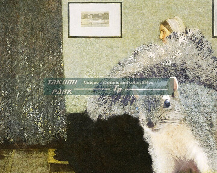 Whistler's Mother Squirrel Photo Bomb, Modern Pop Art, Funny Art ...