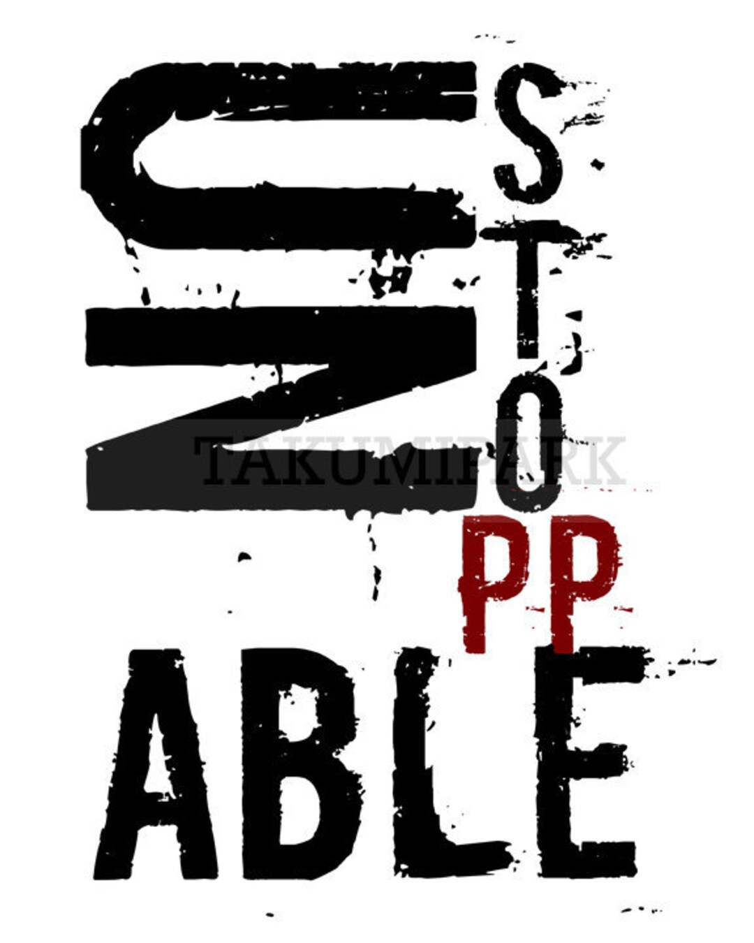 Unstoppable Motivational Quote Art Print, Inspirational Typography ...