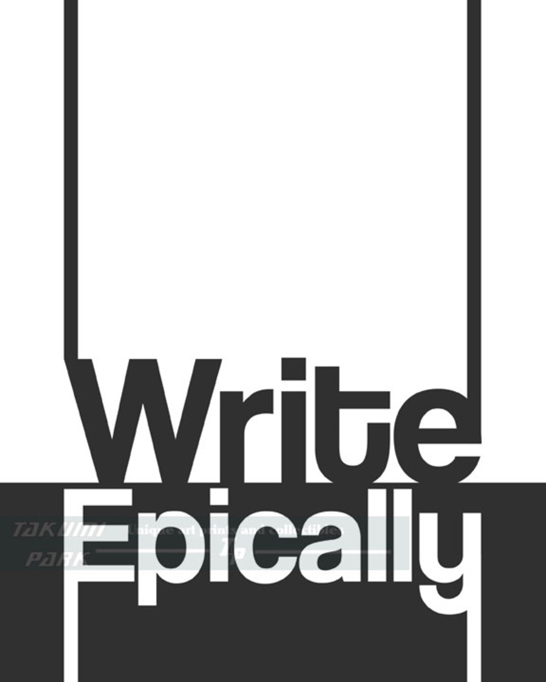 Write Epically Quote Print, Gift for Writers, Word Art, Inspirational ...