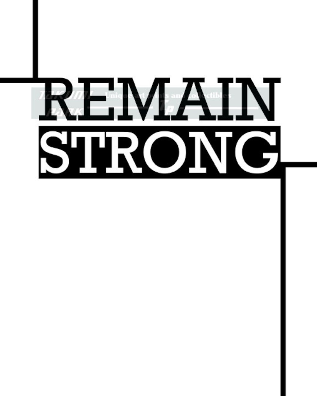 Remain Strong Quote Art Print, Strength Quote Art, Motivational Wall ...