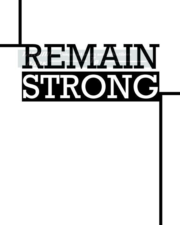 Remain Strong Quote Art Print, Strength Quote Art, Motivational Wall ...