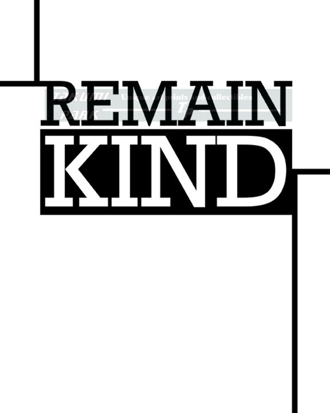 Remain Kind Quote Art Print Typography Poster Quote Print - Etsy