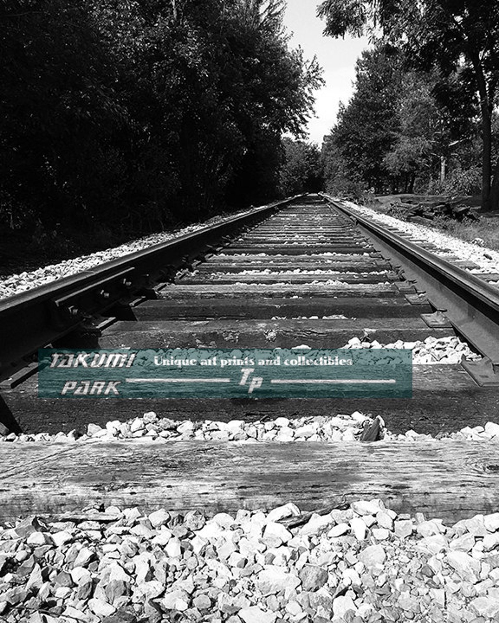 Train Tracks Photo Print, Railroad Artwork, Black and White ...