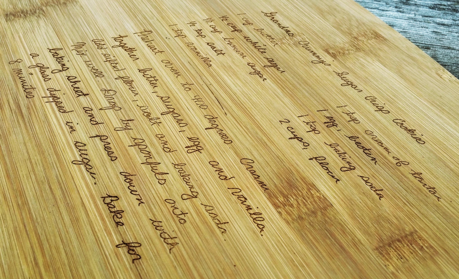 Laser Engraved Bamboo Cutting Board - Etsy