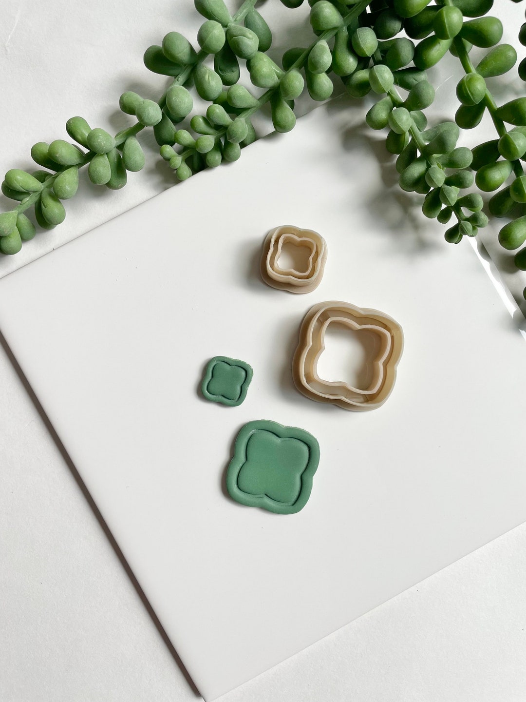 Embossed Border Clay Cutters: Elegant Geometric Shapes for Earrings - Etsy