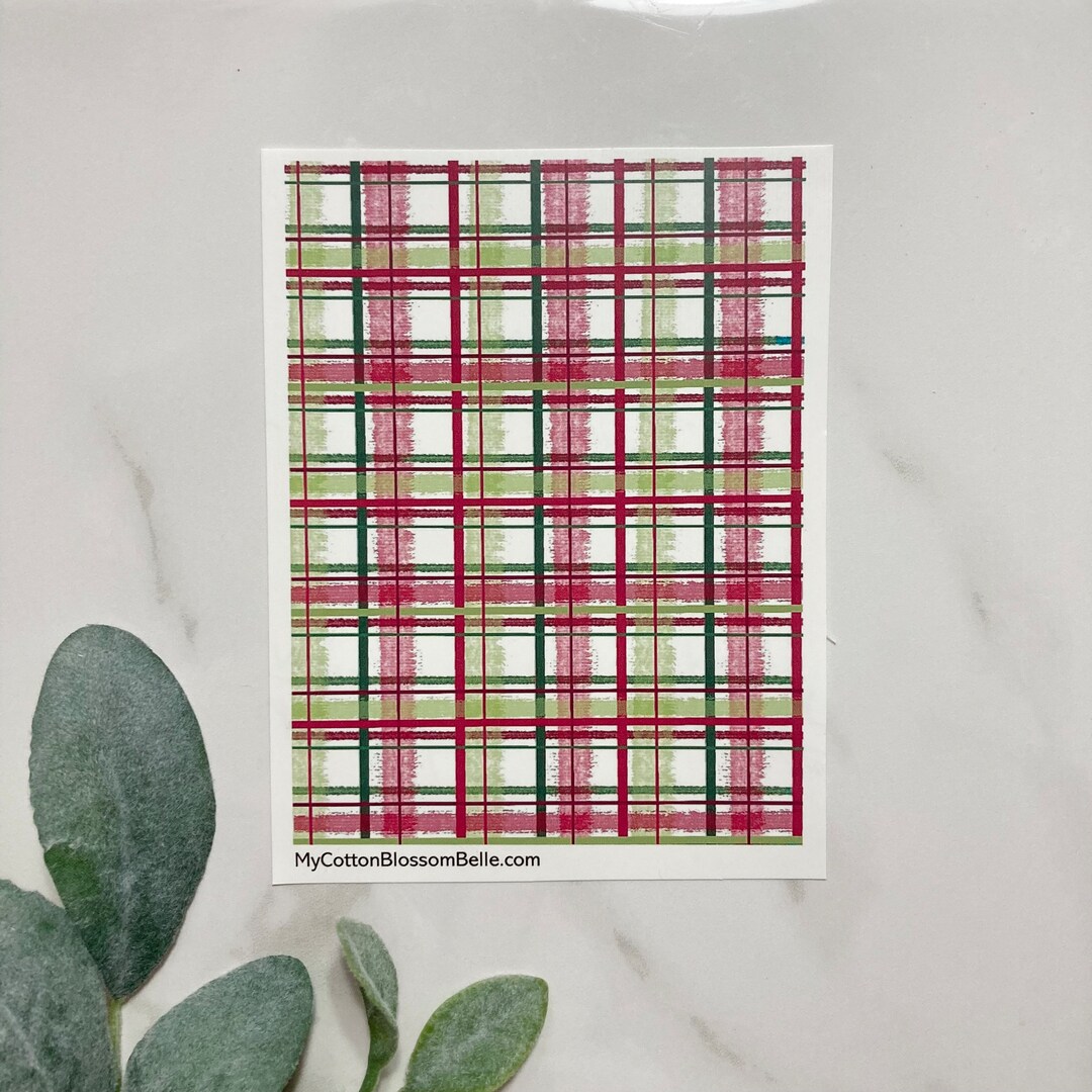Christmas Plaid Clay Transfer Sheet: Tartan Print (4”x5”) - Etsy