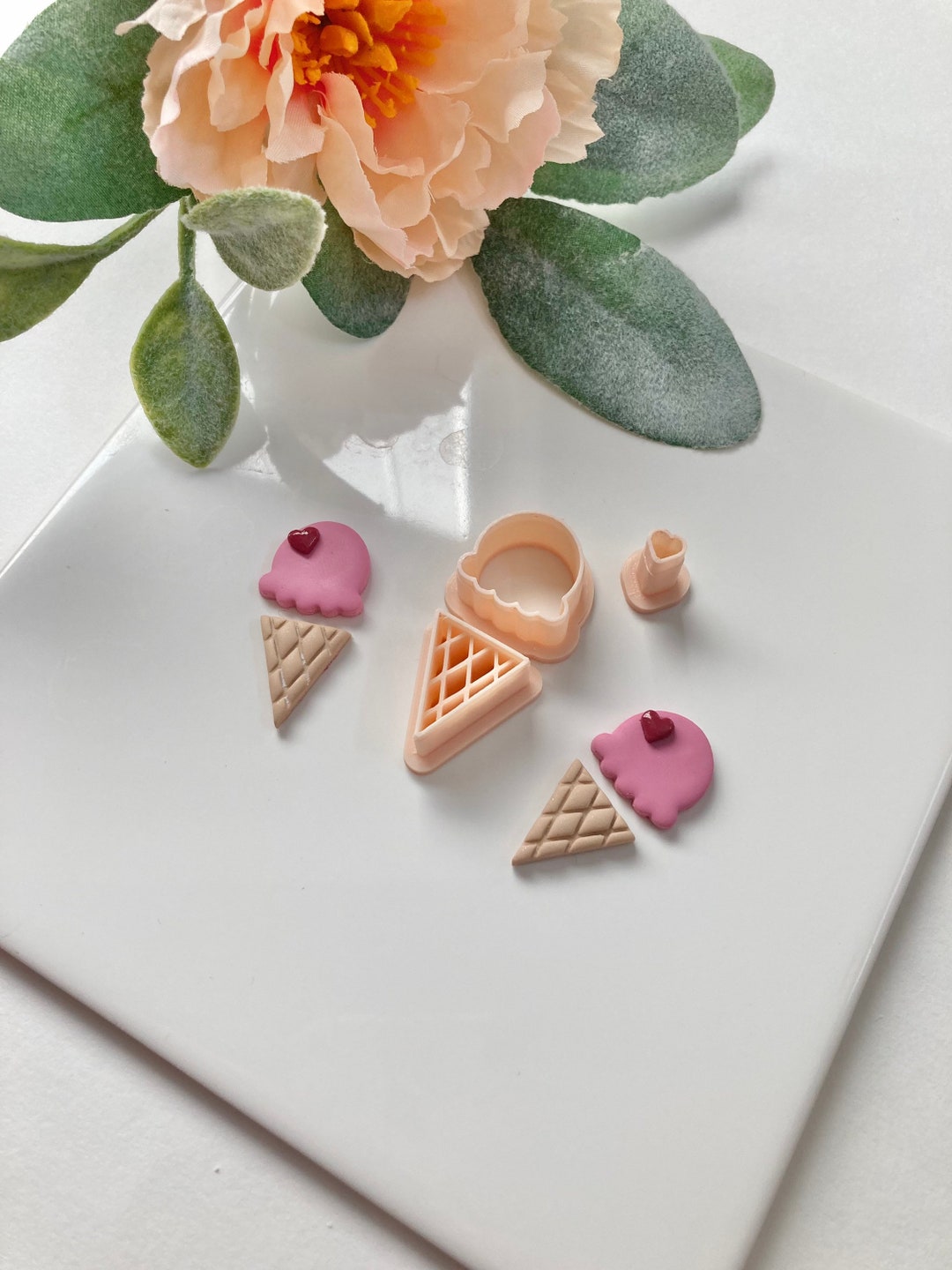 Ice Cream Cone Clay Cutter Set for Polymer Clay Earring Making - Sharp ...