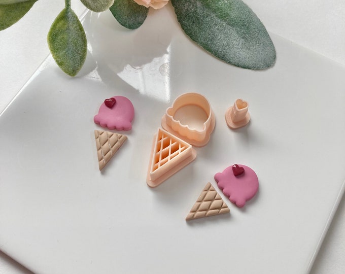 Ice Cream Cone Clay Cutter Set for Polymer Clay Earring Making Sharp ...