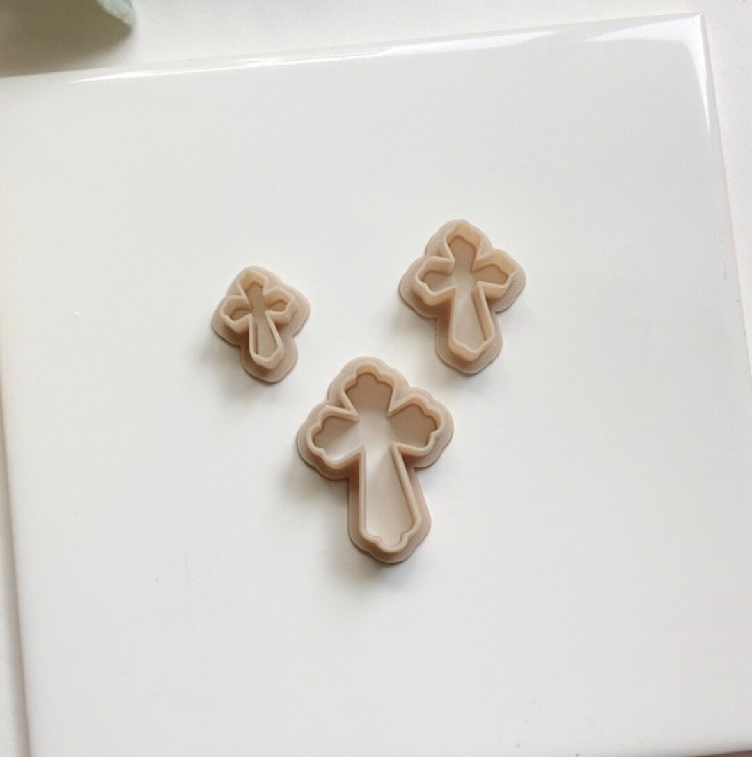 Cross Clay Cutter - Scalloped Fancy Cross Polymer Clay Cutter ...