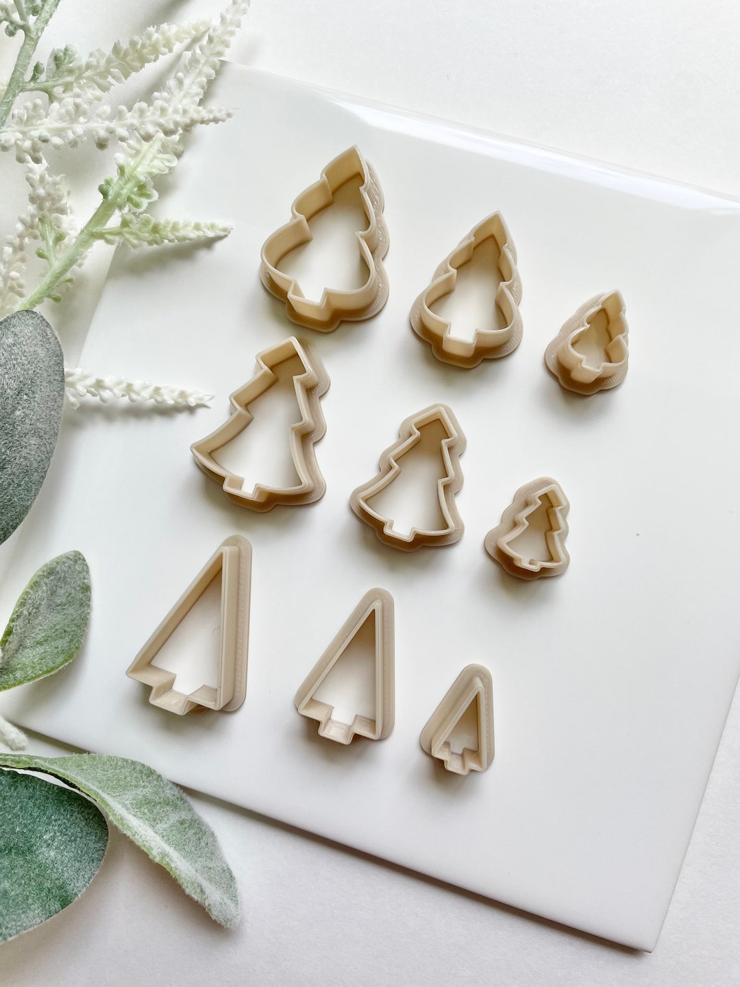 Christmas Tree Clay Cutter Bundle - Christmas Tree Polymer Clay Earring ...