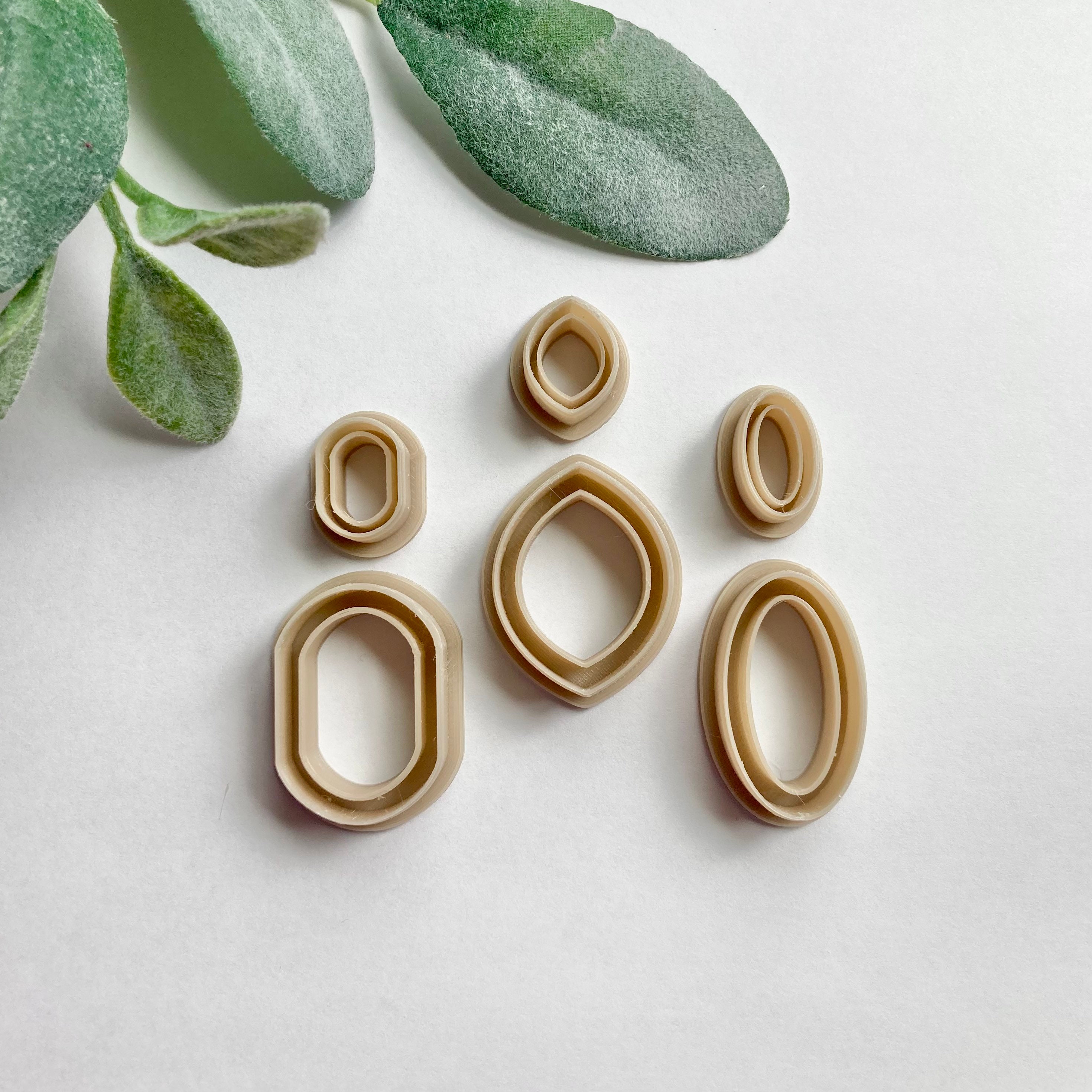 Embossed Border Clay Cutters: Elegant Geometric Shapes for Earrings - Etsy