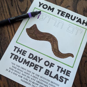 Yom Teruah Worksheets (set of 4) - Etsy