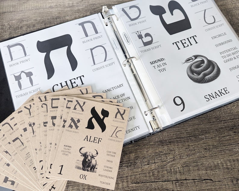 Hebrew Alphabet Flashcards - Etsy
