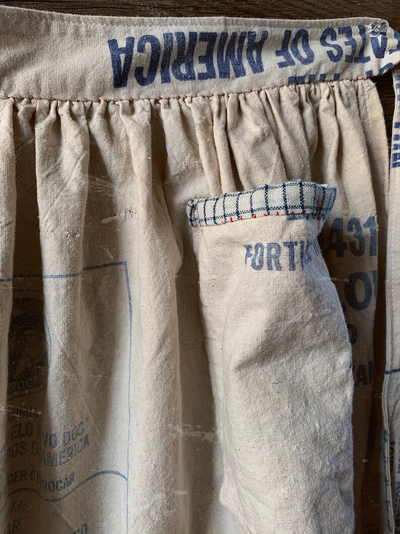 Japanese Boro & Grain Sack Sashiko Apron - Etsy