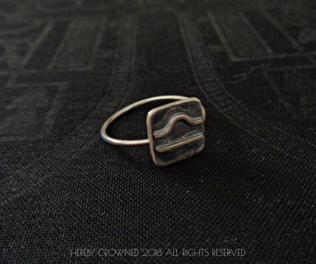 Anillo Libra Anillo de astrología zodiacal de plata de ley, anillo de ...