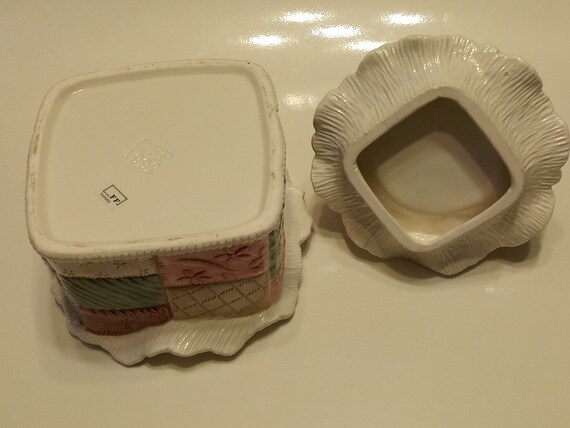 Art & Collectibles Collectibles Vintage Fitz & Floyd Patchwork Trinket ...