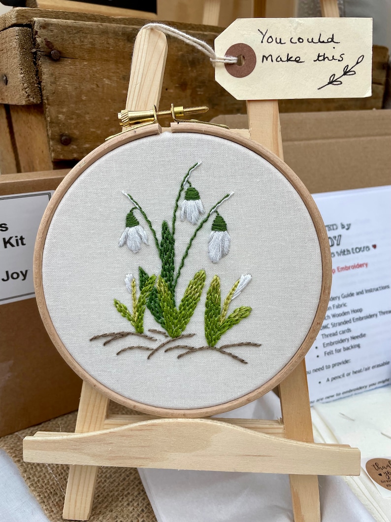 Embroidery Kit Snowdrops - Etsy