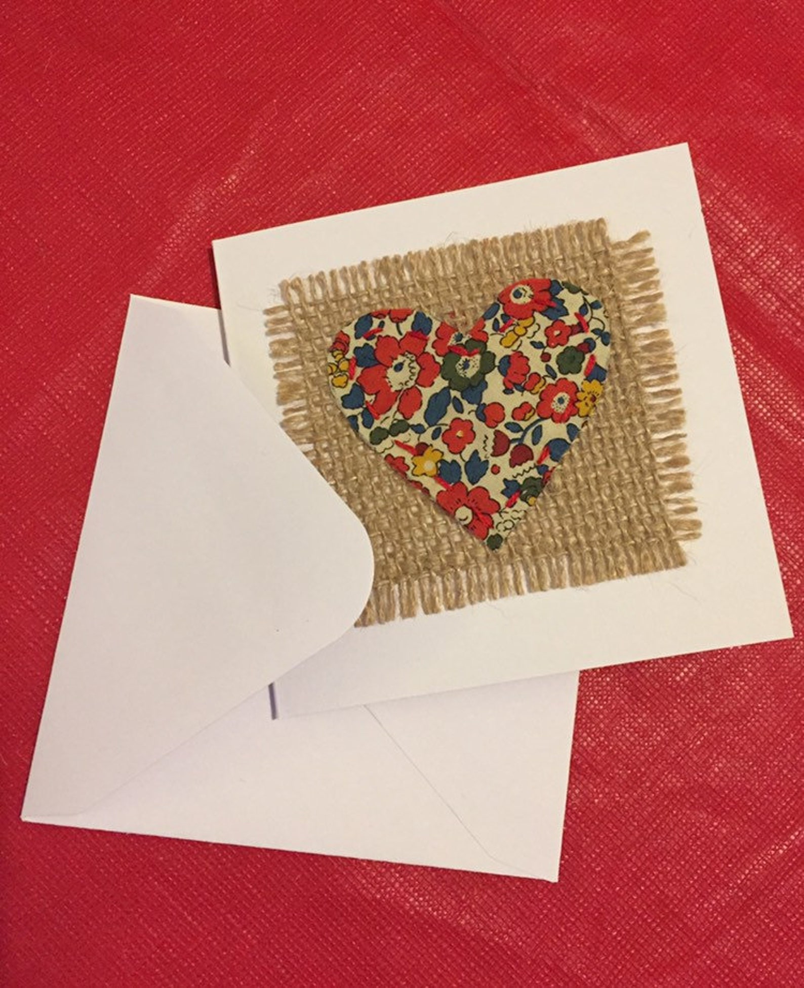 Liberty and Hessian Mini Thank-you Cards Set of Four - Etsy