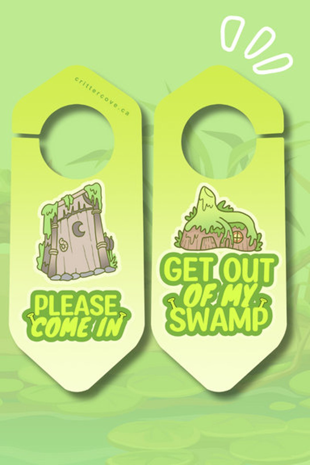 Shrek Swamp Door Hanger / Get Out of My Swamp / Please Come In - Etsy