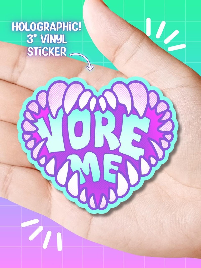 Vore Me / Holographic Vinyl Sticker - Etsy
