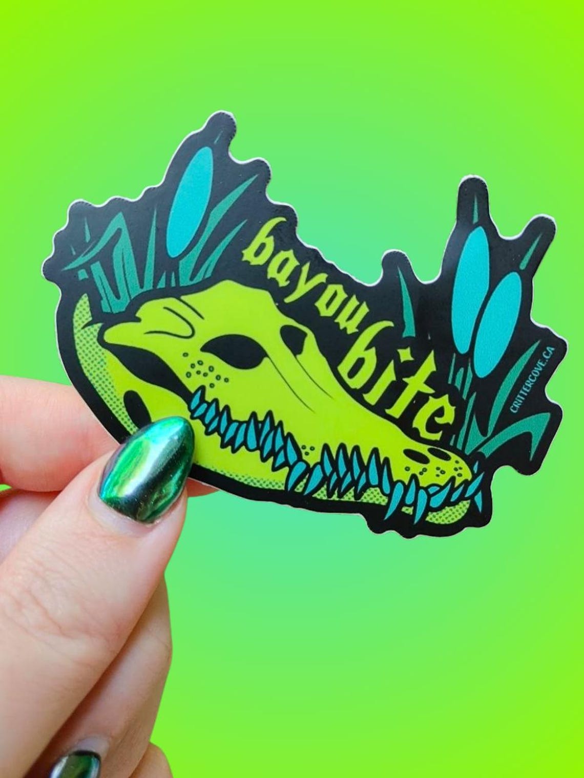 Bayou Bite / Decal Sticker / Alligator Crocodile Decor - Etsy
