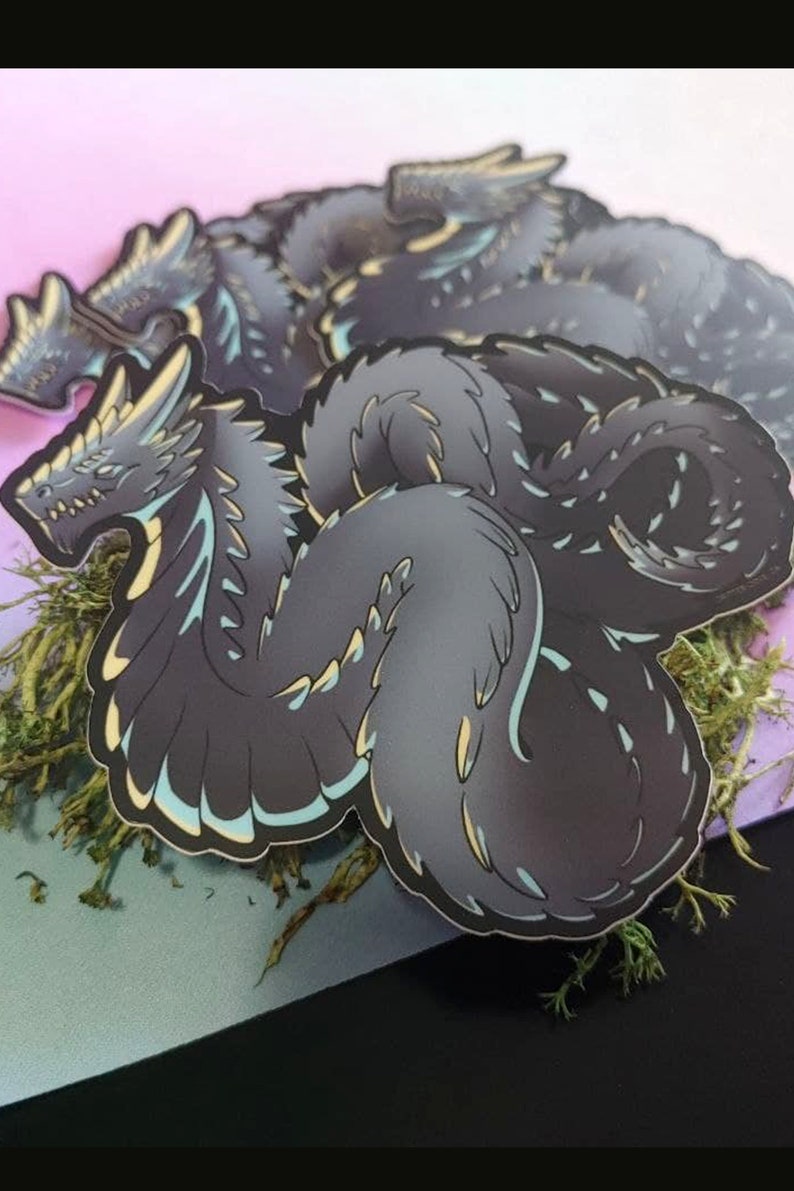 Slithery Serpent Sticker Matte Waterproof Vinyl - Etsy