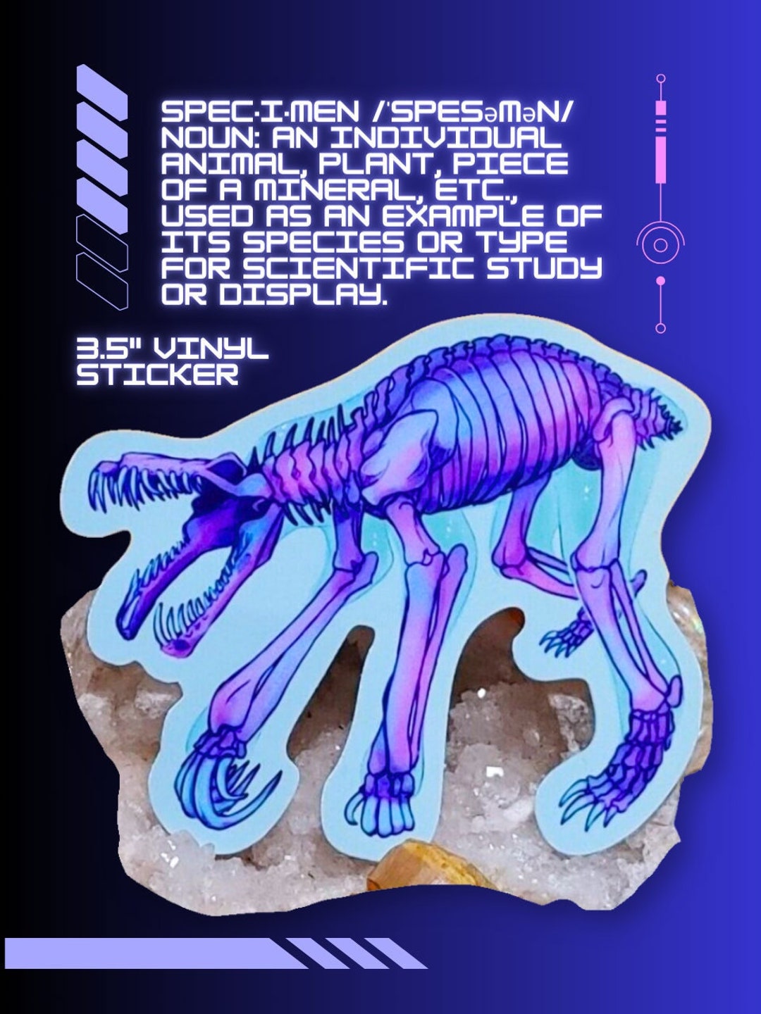 Diaphonized Specimen Creature / Handmade Vinyl Sticker - Etsy