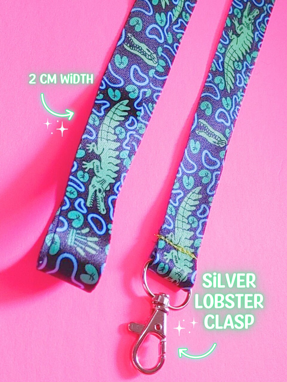 Swamp Gator Lanyard / With Lobster Clasp / Aesthetic - Etsy