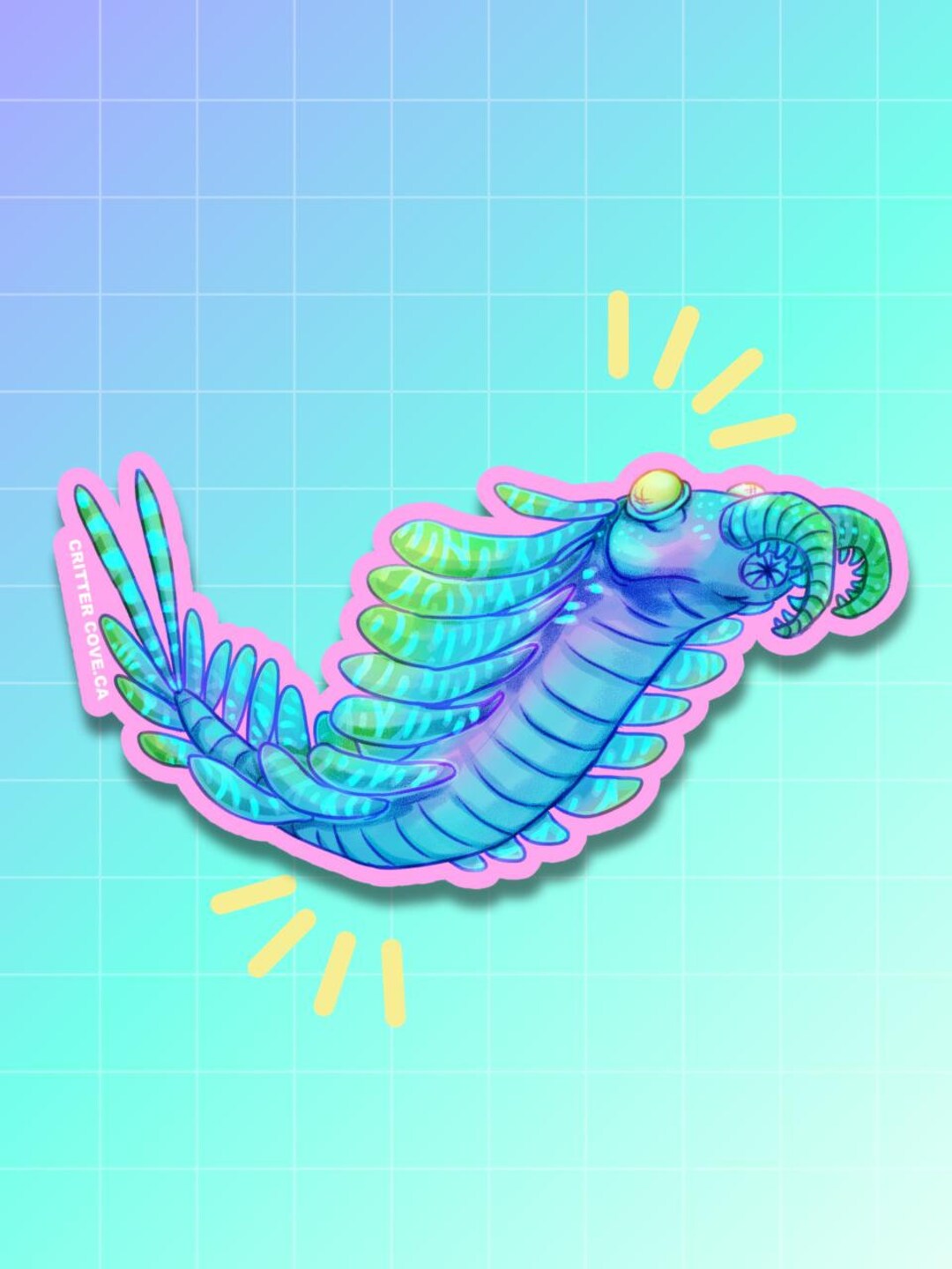 Anomalocaris / Handmade Vinyl Sticker / Abnormal Shrimp Cambrian ...