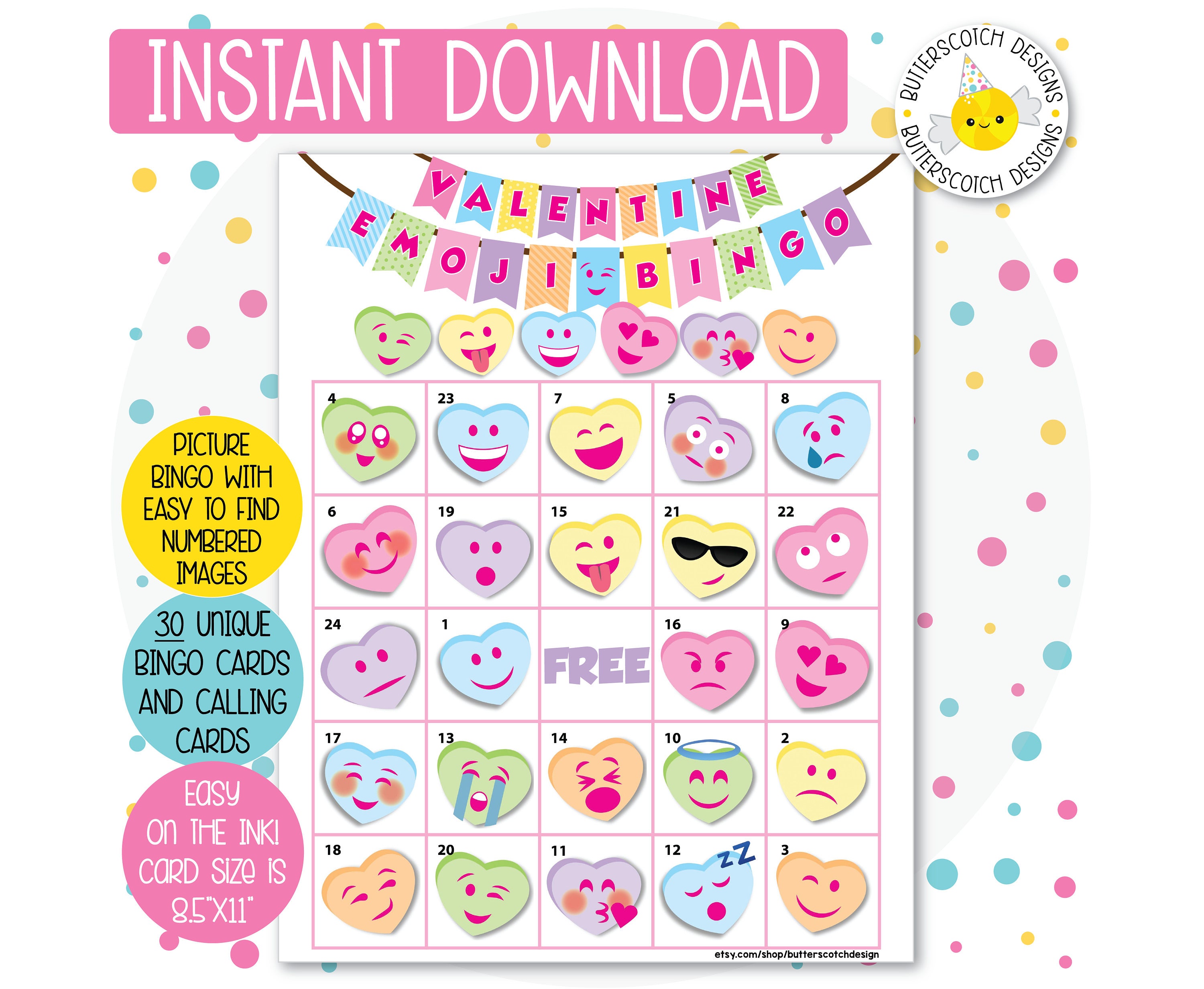 2 per page digital download Sweethearts 8.5x11 Valentine's Day Candy ...