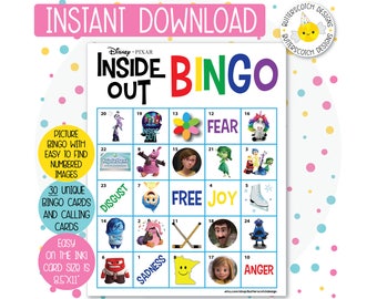 Inside Out Bingo | Etsy