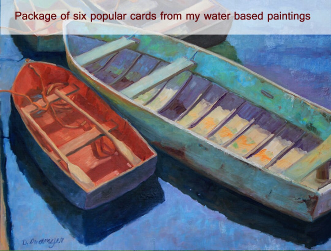 Package of Cards: Six Water Themed Art Cards - Etsy