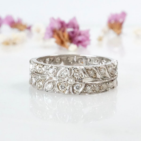 Diamond Floral Ring - Etsy