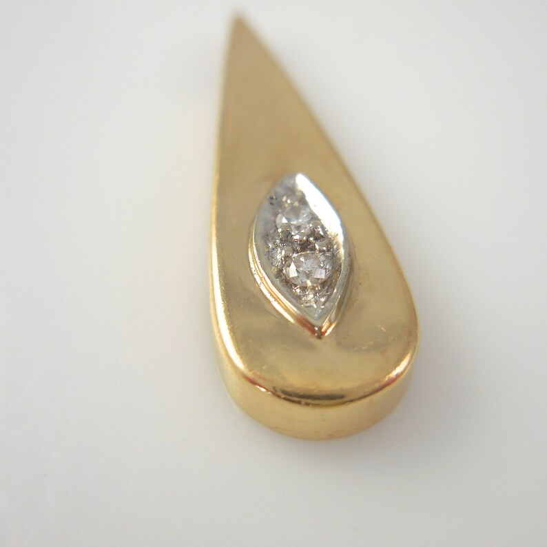 Diamond Pendant Diamond Tear Drop Pendant Necklace Pear | Etsy