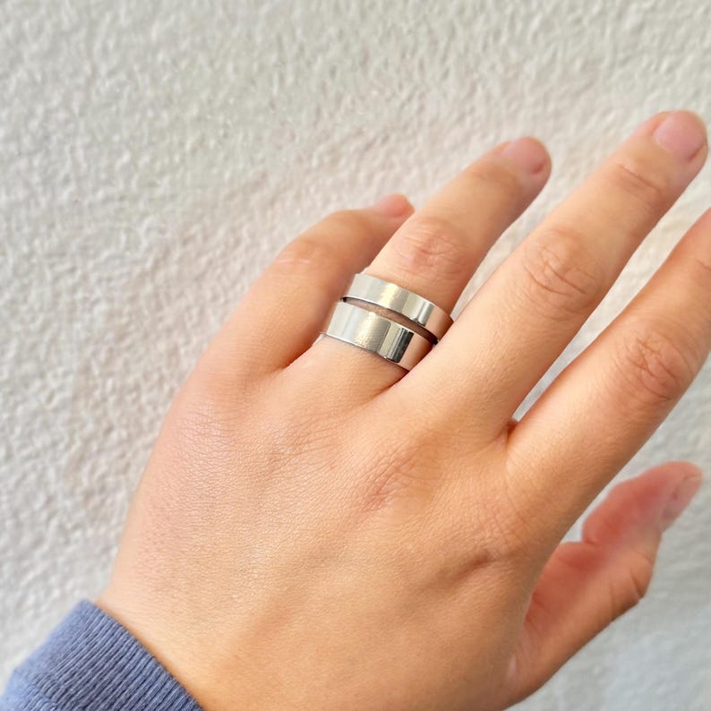 Men's 5mm Flat Palladium Wedding Band Ring | Size 9 Comfort Fit - Etsy