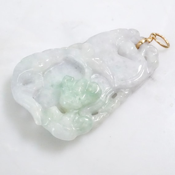 Jade Fish Pendant, Carved Chinese Jade Koi Fish Penda… - Gem