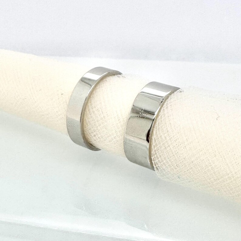 Men's 5mm Flat Palladium Wedding Band Ring | Size 9 Comfort Fit - Etsy