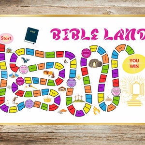 Printable Books of the Bible Board Game Poster (candy Land) for Sunday ...