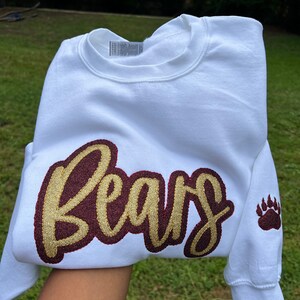 Back to School Sweatshirt, Team Spirit Embroidered Sweatshirt - Etsy