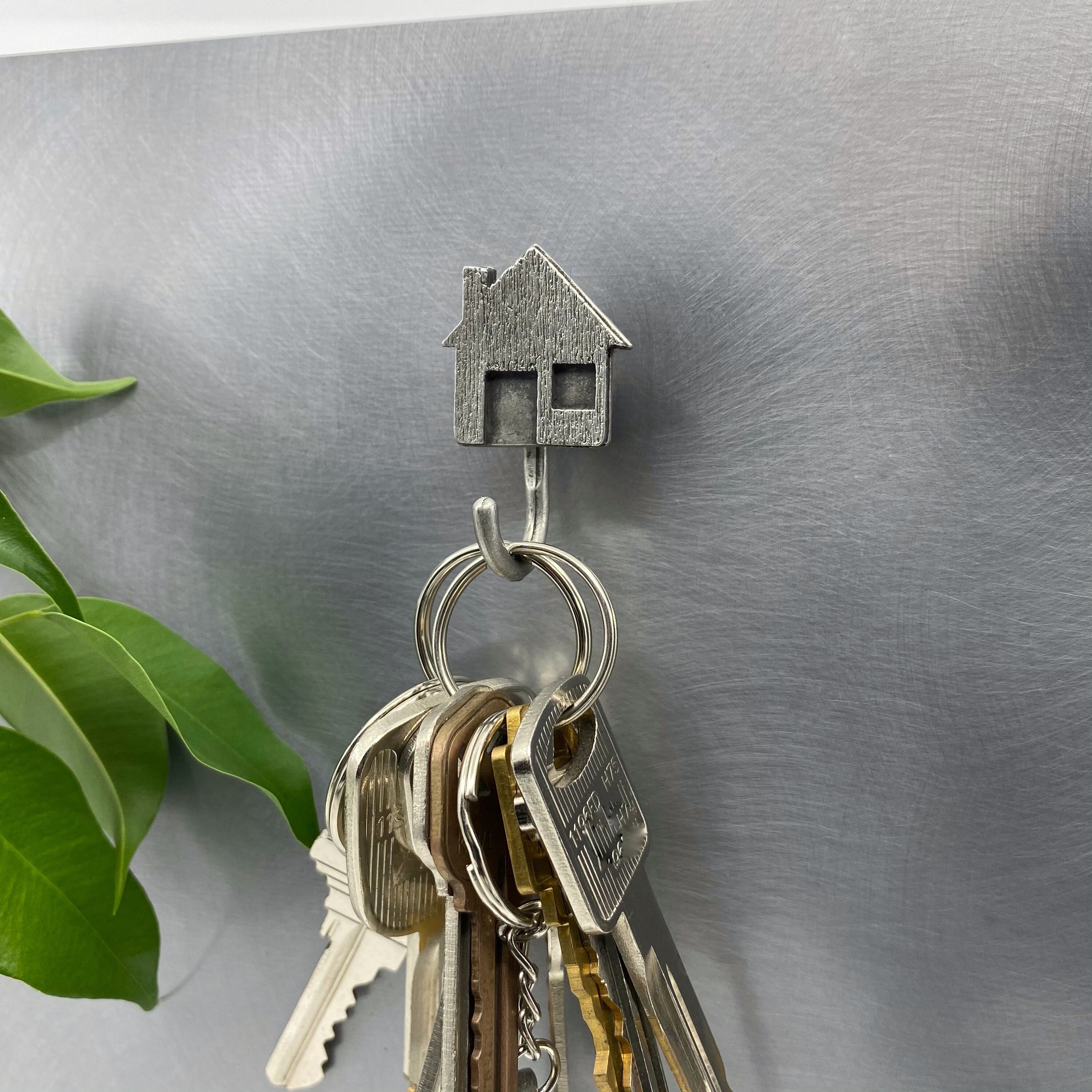 Magnetic House Key Holder – Handmade Pewter Wall and Hanging Hook for ...