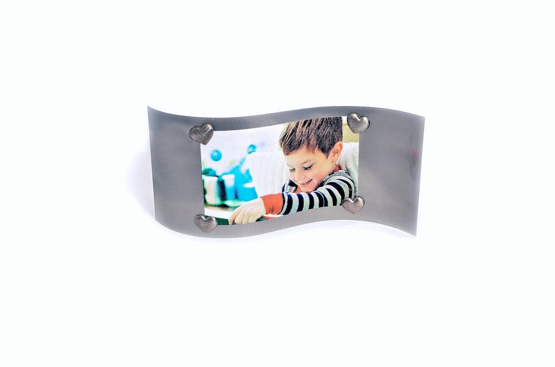 Magnetic Wave Metal Picture Frame-family Celebration Memory Magnet Gift ...