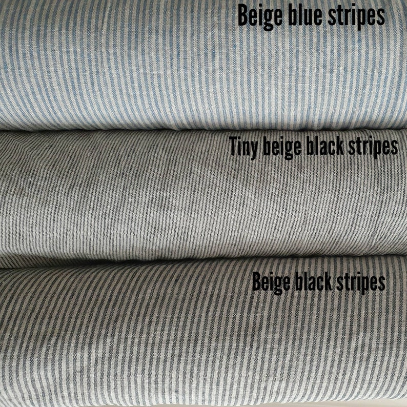 Crossed Back Linen Apron Striped Linen Apron No Ties Washed | Etsy