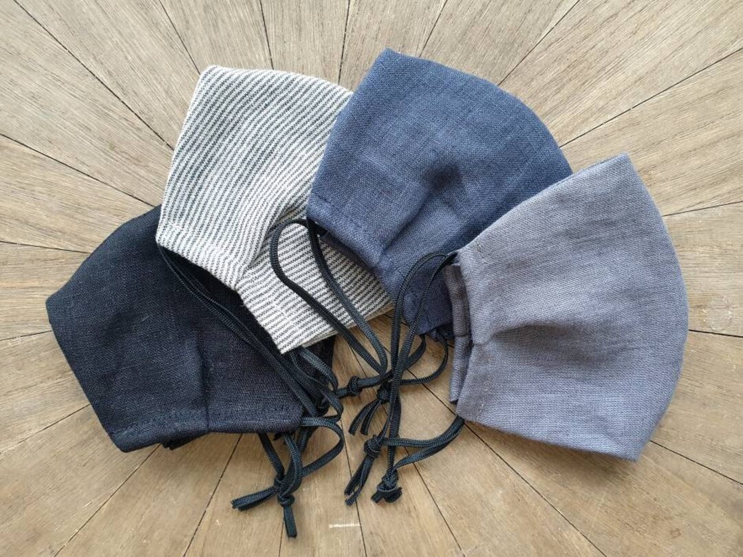 Linen Mask Reusable Linen Face Mask Two Layers Face Mask - Etsy