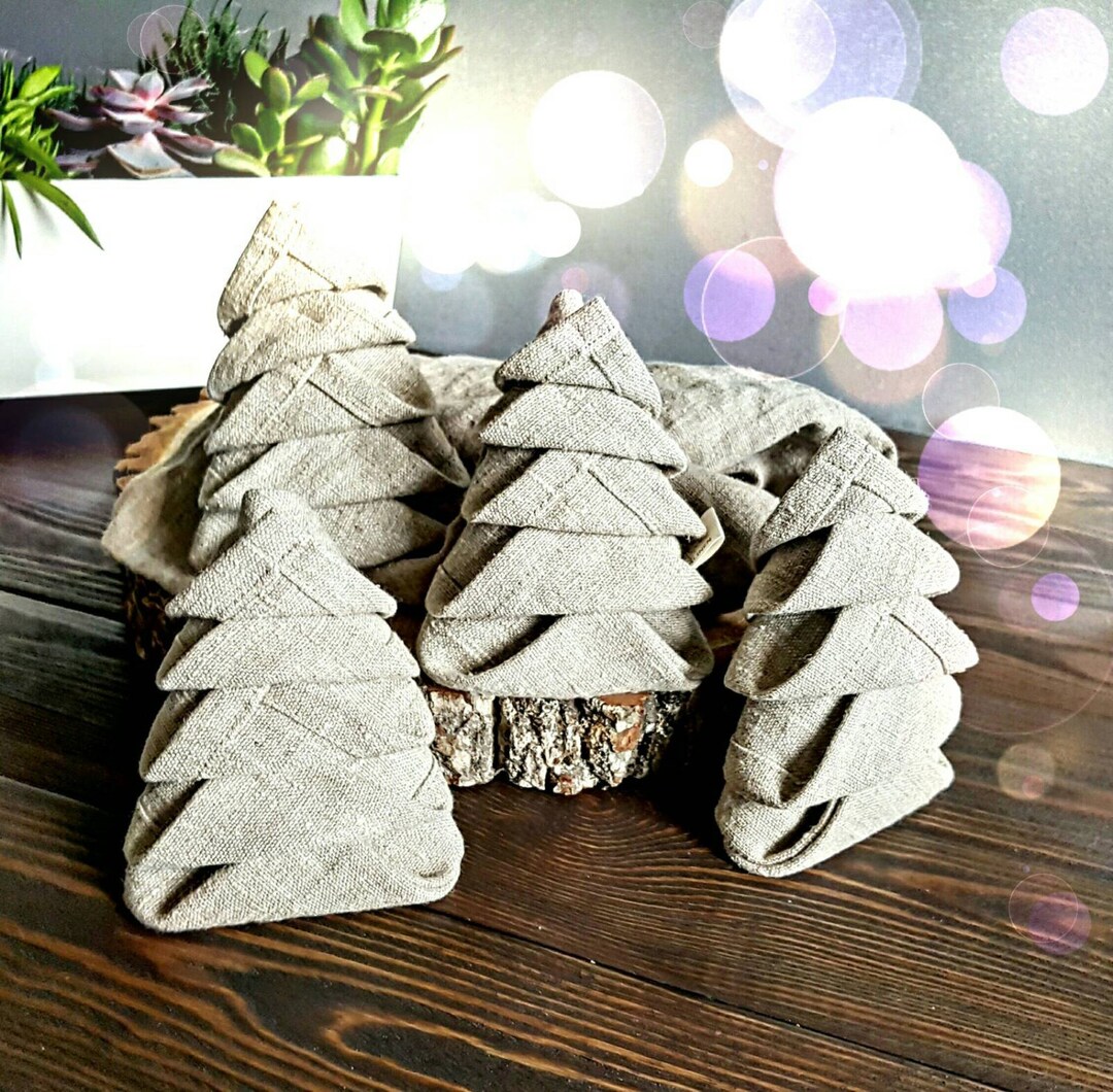 Rustic Linen Napkins, Natural Rough Linen Napkin Set, Heavy Softened ...