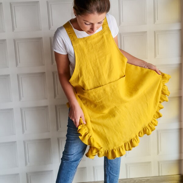 Ruffled Apron - Etsy