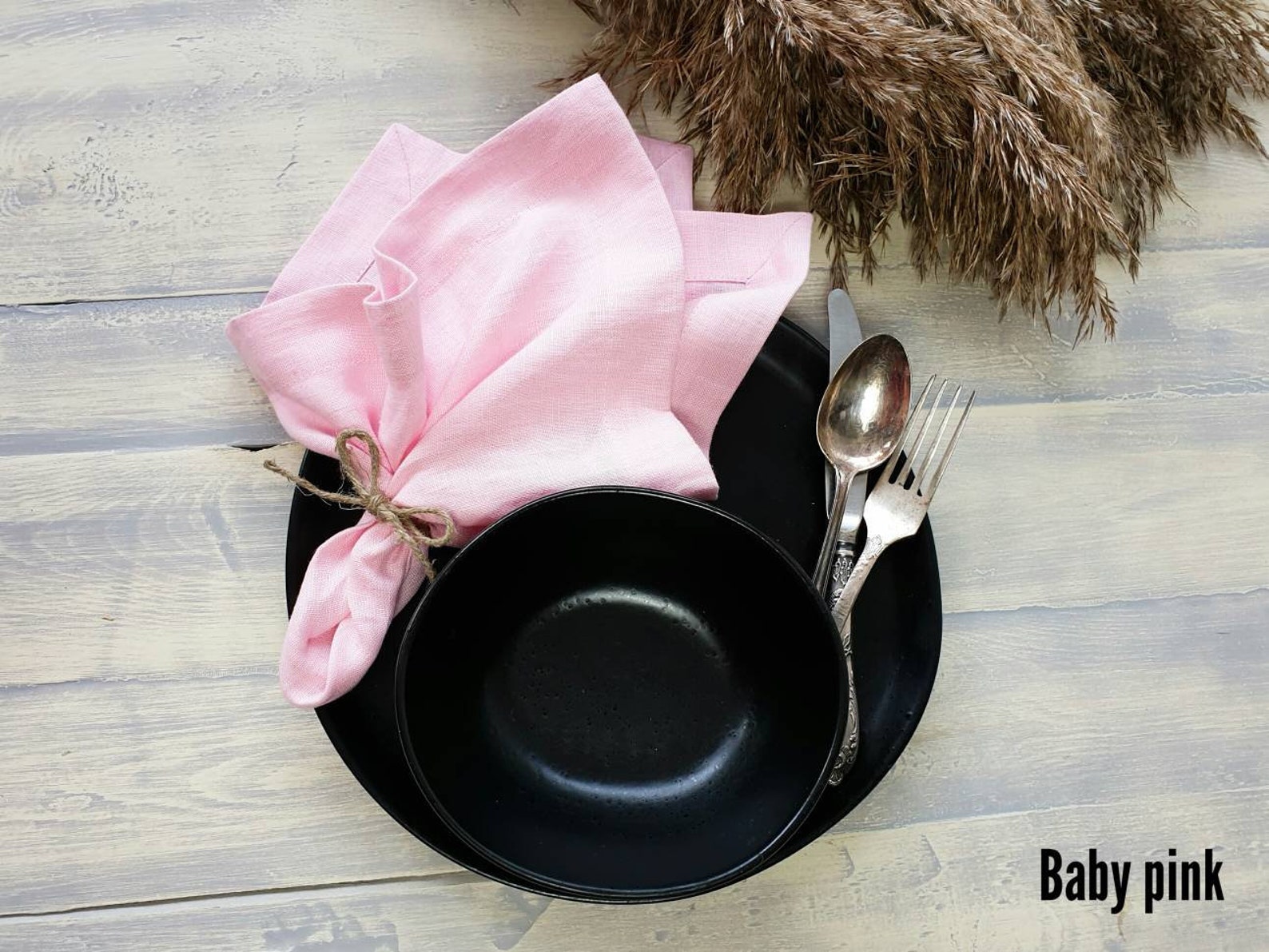 Pink Linen Napkins Set Many COLORS Red Burgundy Boysenberry | Etsy