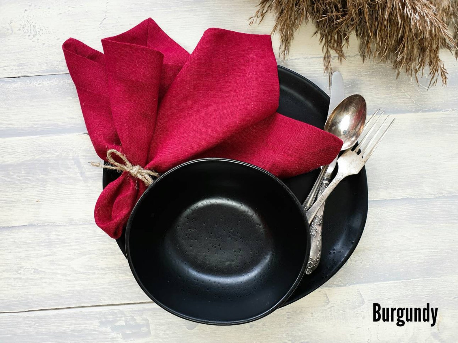 Pink Linen Napkins Set - Many COLORS Red Burgundy Boysenberry Dusty ...