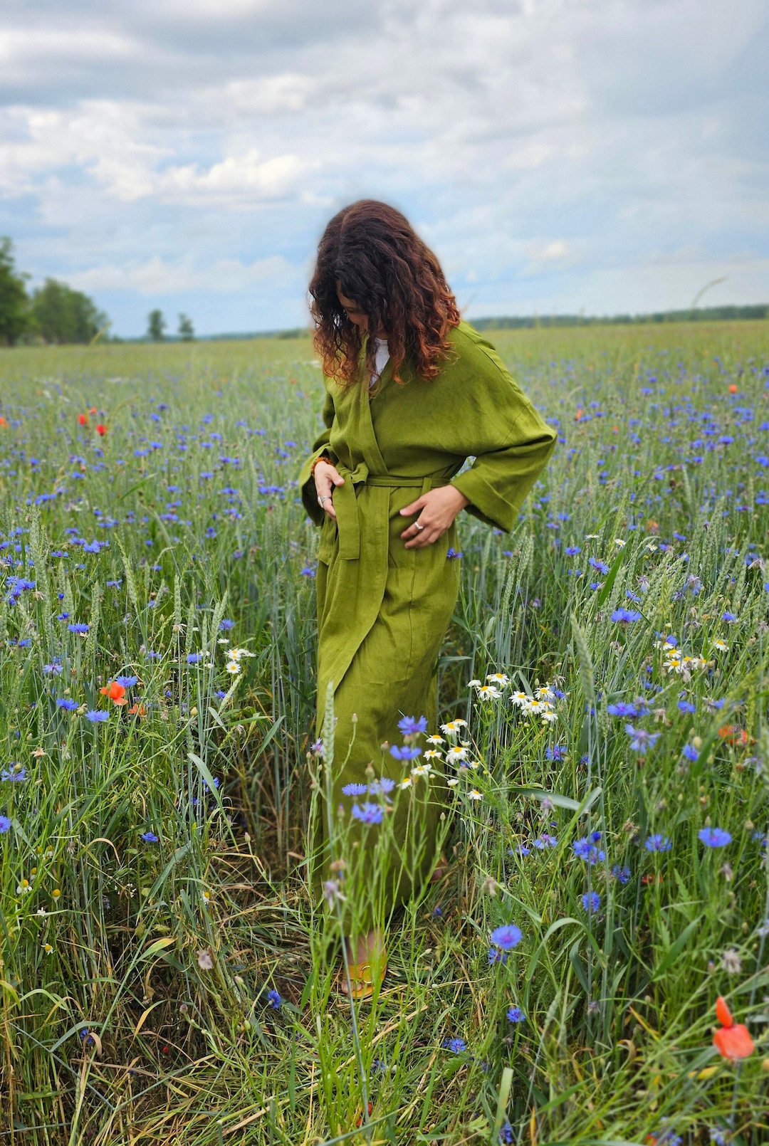 Linen Bath Robe, Soft Linen Kimono Robe, Stonewashed Linen Blush Pink ...