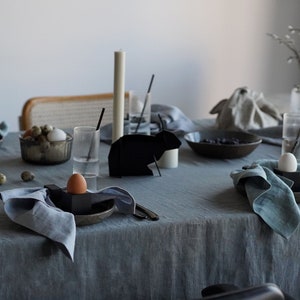 Gray Linen Napkins Set, Many COLORS - Dove Grey Black Graphite Charcoal ...