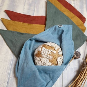 Linen Bento Bag, Natural Linen Bread Loaf Wrap Bag, Food Wrapping Bag ...